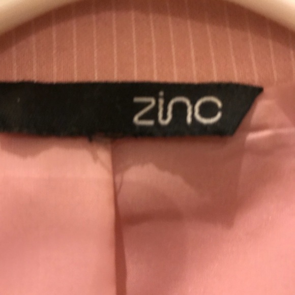 zinc | Jackets & Coats | Pink Pinstripe Zinc Jacket Sz Xl | Poshmark